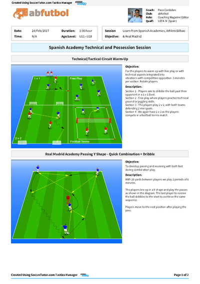 Tactics Manager Soccer Coaching Software - Create your own Practcies ...