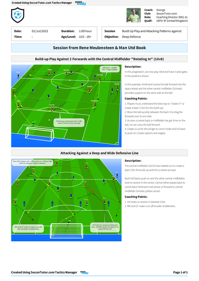 Tactics Manager Soccer Coaching Software - Create your own Practcies ...