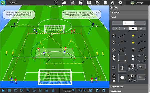 Tactics Manager Soccer Coaching Software - Create your own Practcies ...