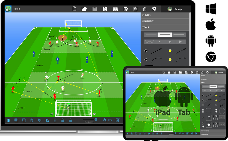 Tactics Manager Soccer Coaching Software - Create your own Practcies ...
